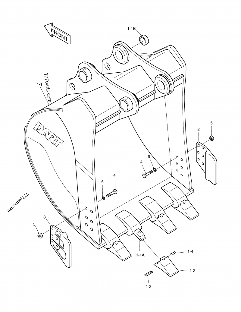 2704-1735 BUCKET SUB ASSY, HEAVY DUTY - 27041735 - Doosan spare part ...