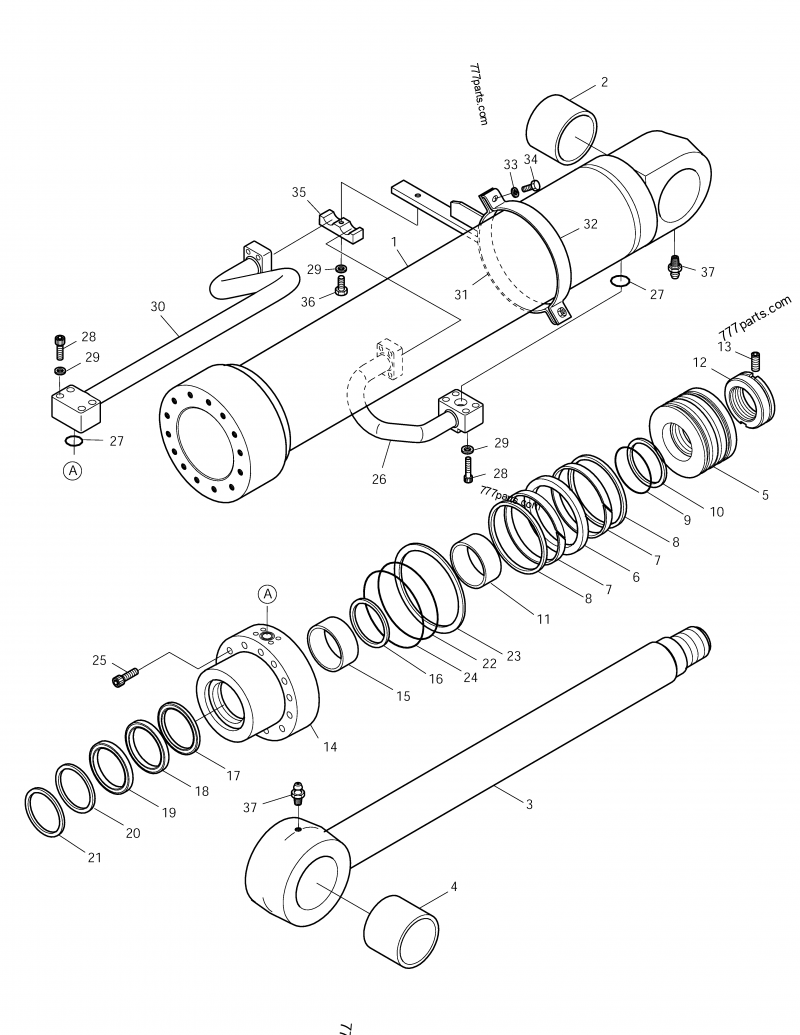 3.444-00002 ROD ASSY - 344400002 - Doosan spare part | 777parts.com