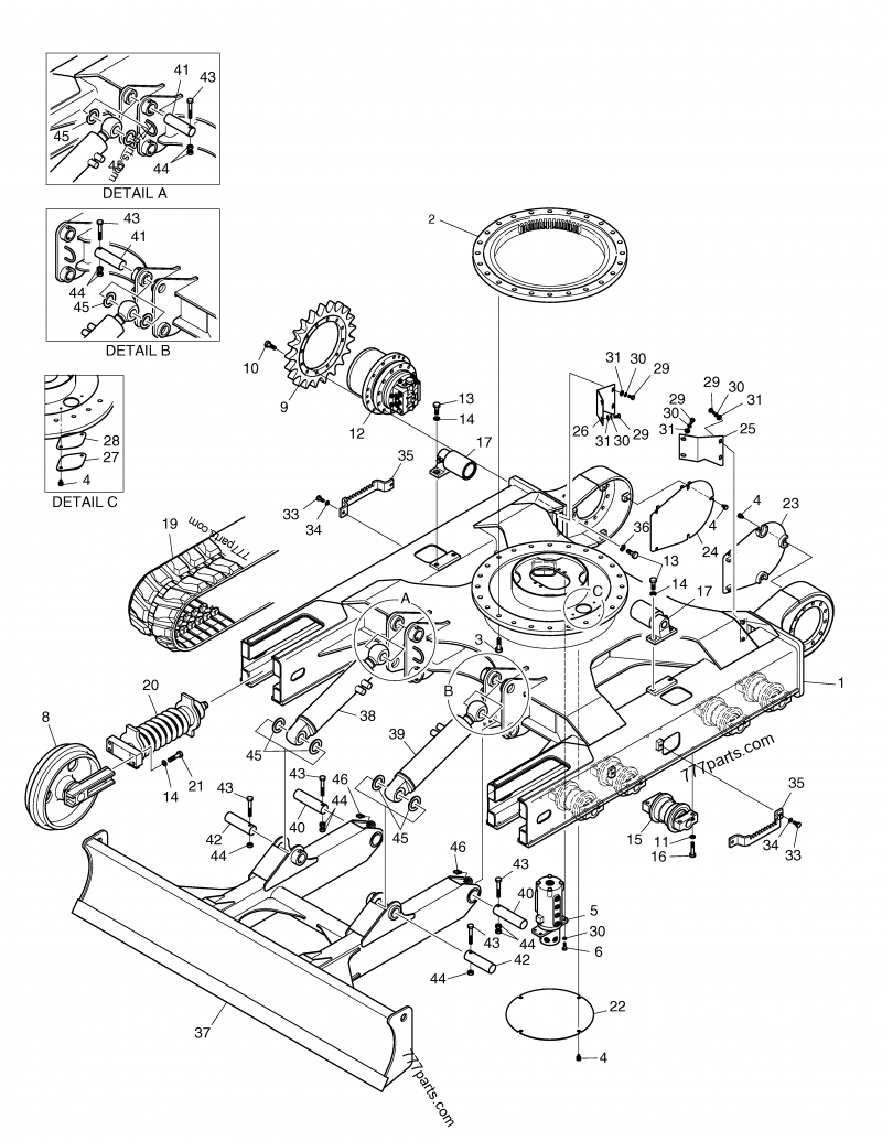401-00335 MOTOR, TRAVEL - 40100335 - Doosan spare part | 777parts.com