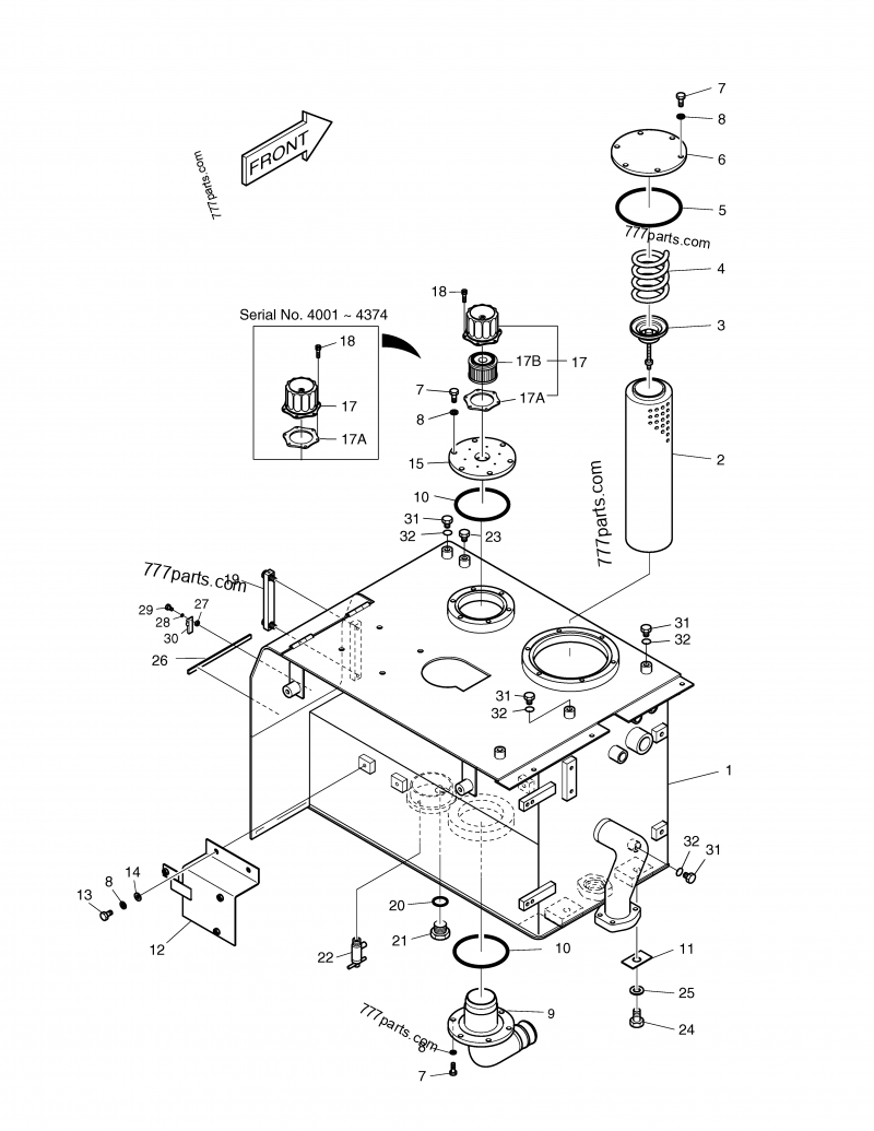 4125-1099 LATCH, DRAW - 41251099 - Doosan spare part | 777parts.com