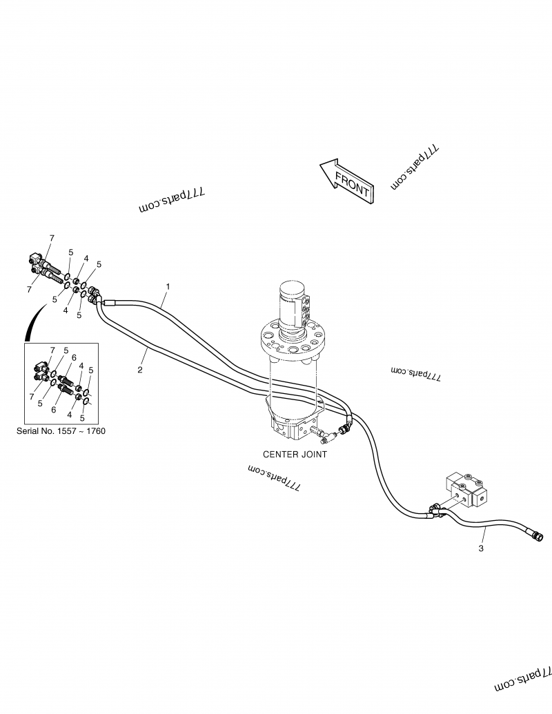 400-00888 PIPING ASS'Y, BLADE & OUTRIGGER(PIN MTG) - 40000888 - Doosan ...