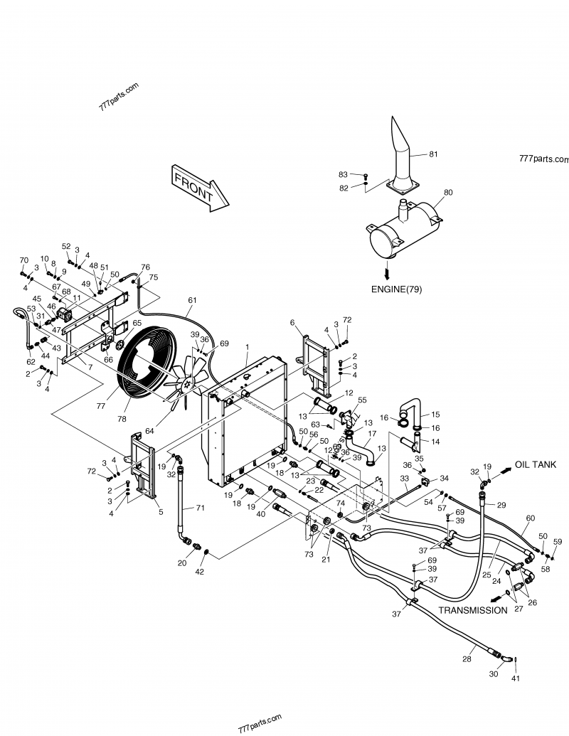 4185-4062 HOSE, WATER - 41854062 - Doosan spare part | 777parts.com