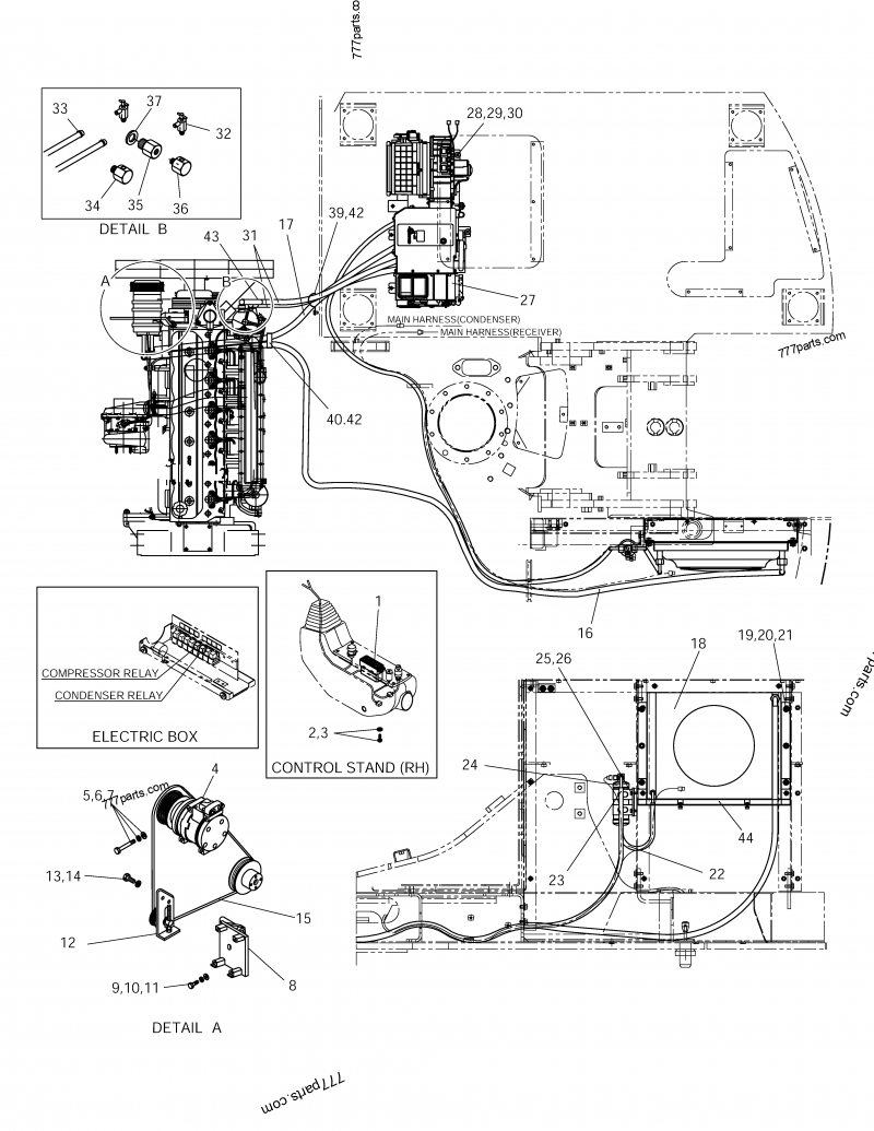 543-00049 PANEL, AIRCON CONTROL - 54300049 - Doosan spare part ...