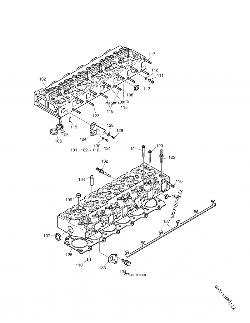 65.03101-6071A CYLINDER HEAD ASS'Y - 65031016071a - Doosan spare part ...