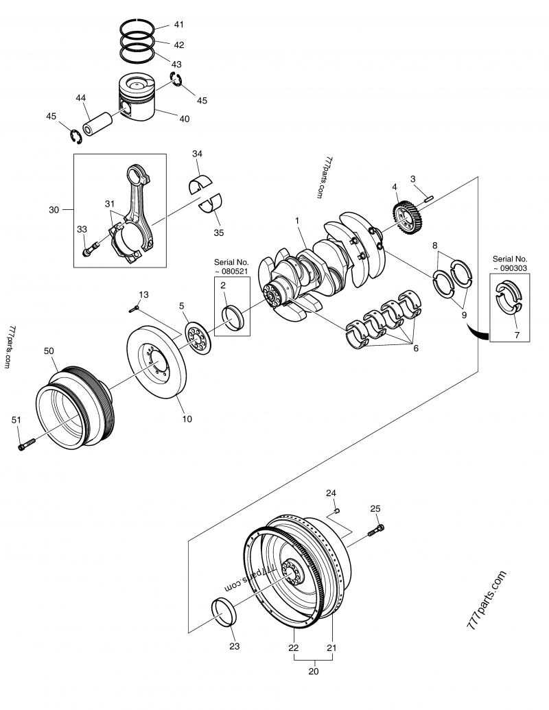 65.02101-7065B CRANKSHAFT ASSY - 65021017065b - Doosan spare part ...