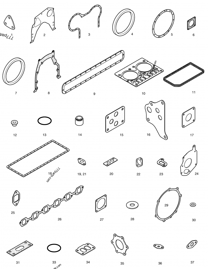 65.09901-0018A GASKET, TURBOCHARGER - 65099010018a - Doosan spare part ...