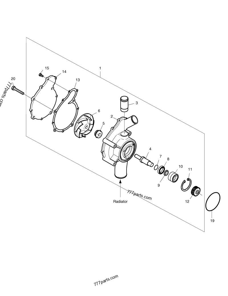 65.06500-6357 WATER PUMP ASS'Y - 65065006357 - Doosan spare part ...