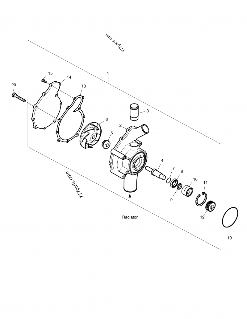 65.06500-6357 WATER PUMP ASS'Y - 65065006357 - Doosan spare part ...