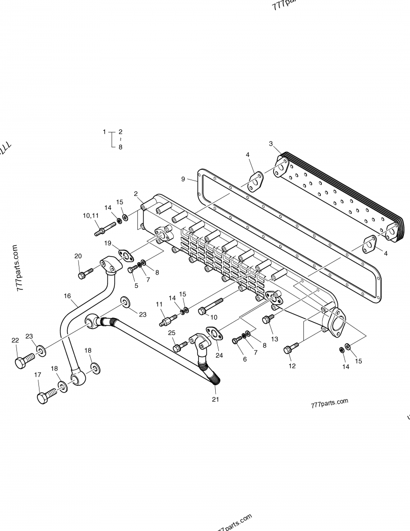 65.05604-0019B HOUSING, OIL COOLER - 65056040019b - Doosan spare part ...