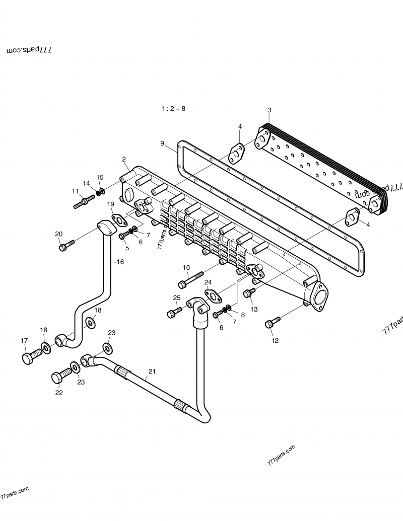 65.05604-0019B HOUSING, OIL COOLER - 65056040019b - Doosan spare part ...
