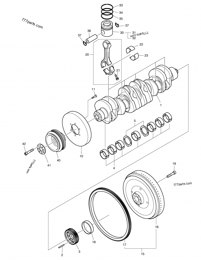 65.02410-0040 Bearing Connecting Rod - 65024100040 - Doosan spare part ...