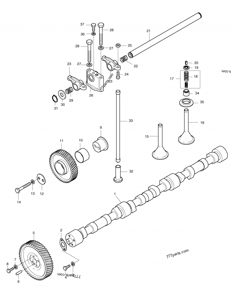 65.04401-0010 SHAFT, CAM - 65044010010 - Doosan spare part | 777parts.com