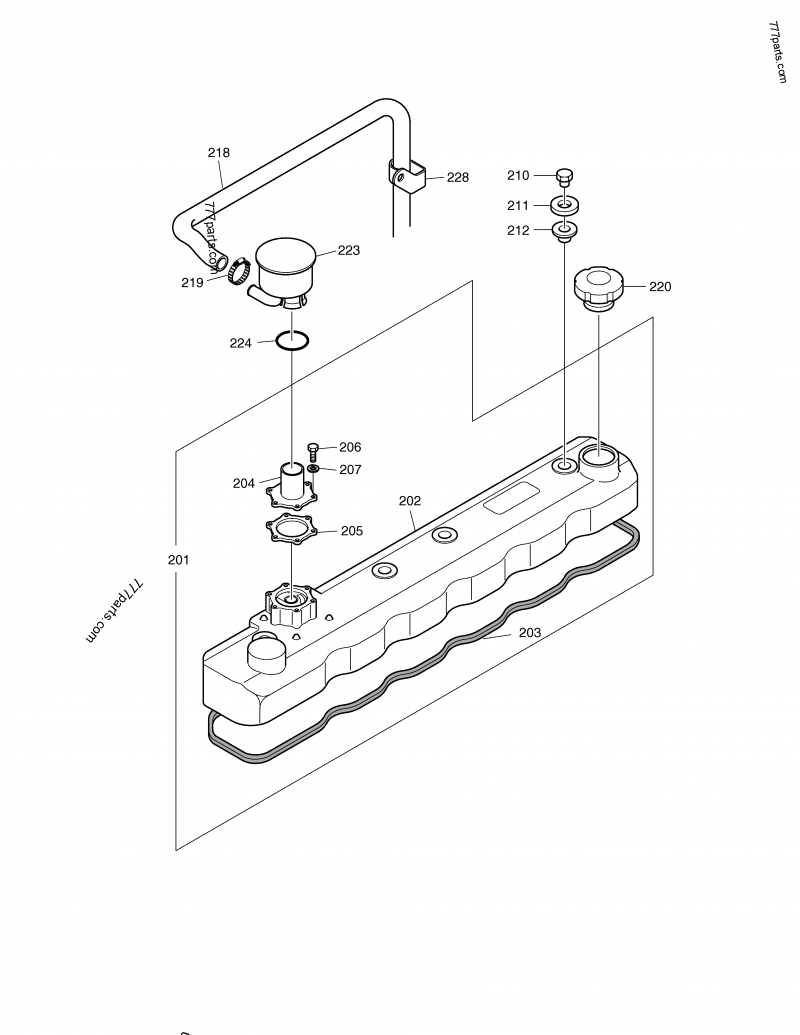 65.01801-5035A BREATHER PIPE ASS'Y - 65018015035a - Doosan spare part ...
