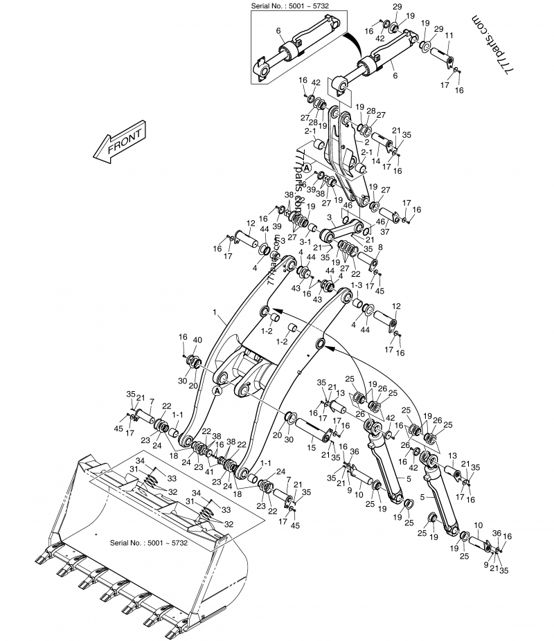 K1002878B PIN, MASTER - Doosan spare part | 777parts.com