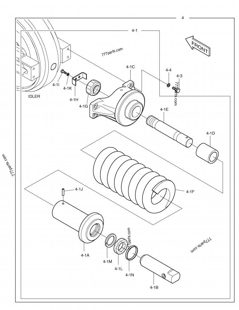 K1006183C ADJUSTER, TRACK TENSION - Doosan spare part | 777parts.com