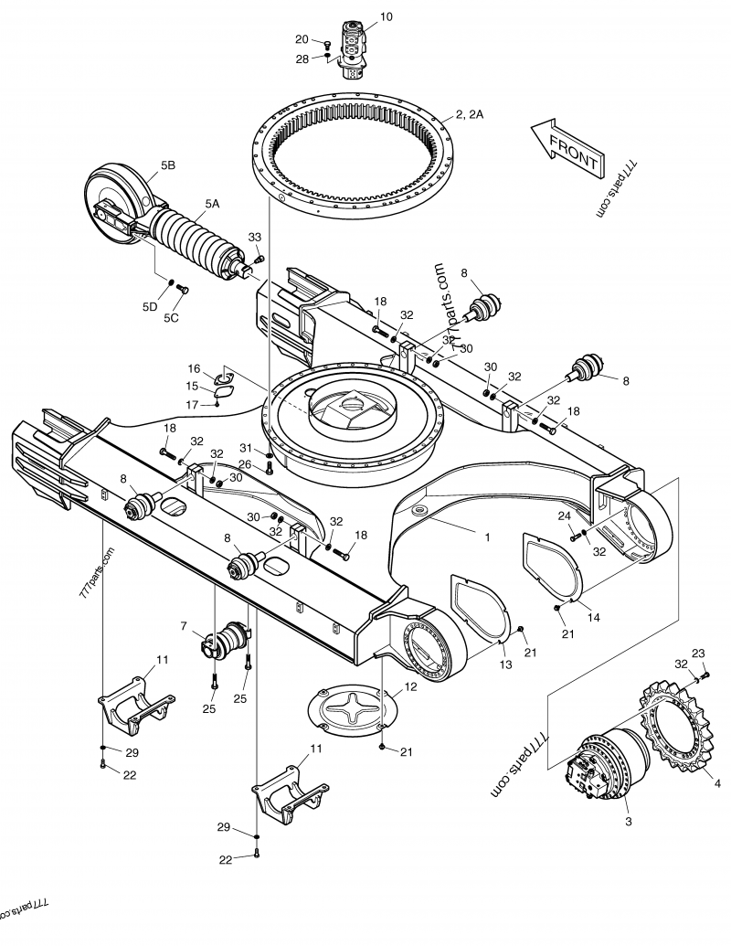 K1006183C ADJUSTER, TRACK TENSION - Doosan spare part | 777parts.com