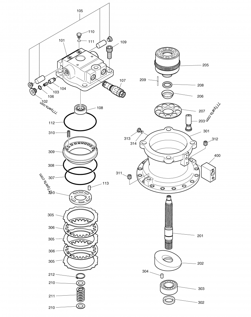 K9001846 BLOCK, CYLINDER - Doosan spare part | 777parts.com