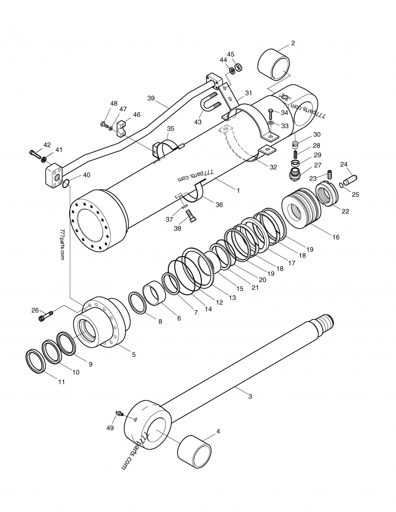53A296-1 PIPE, ARM CYLINDER - 53a2961 - Doosan spare part | 777parts.com
