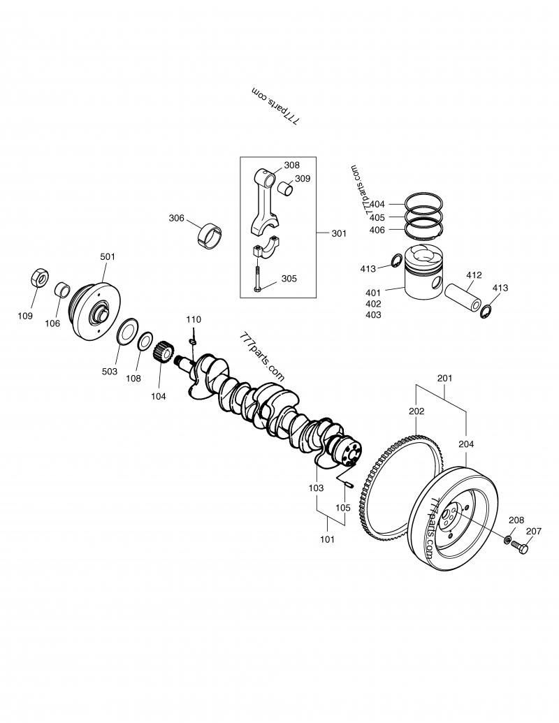 65.02502-0082A PIN PISTON - 65025020082a - Doosan spare part | 777parts.com
