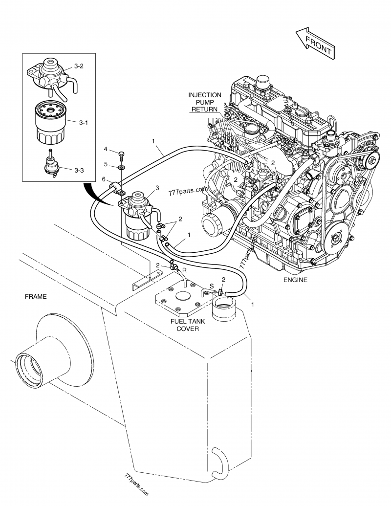 K1019407 FUEL FILTER ASS'Y - Doosan spare part | 777parts.com