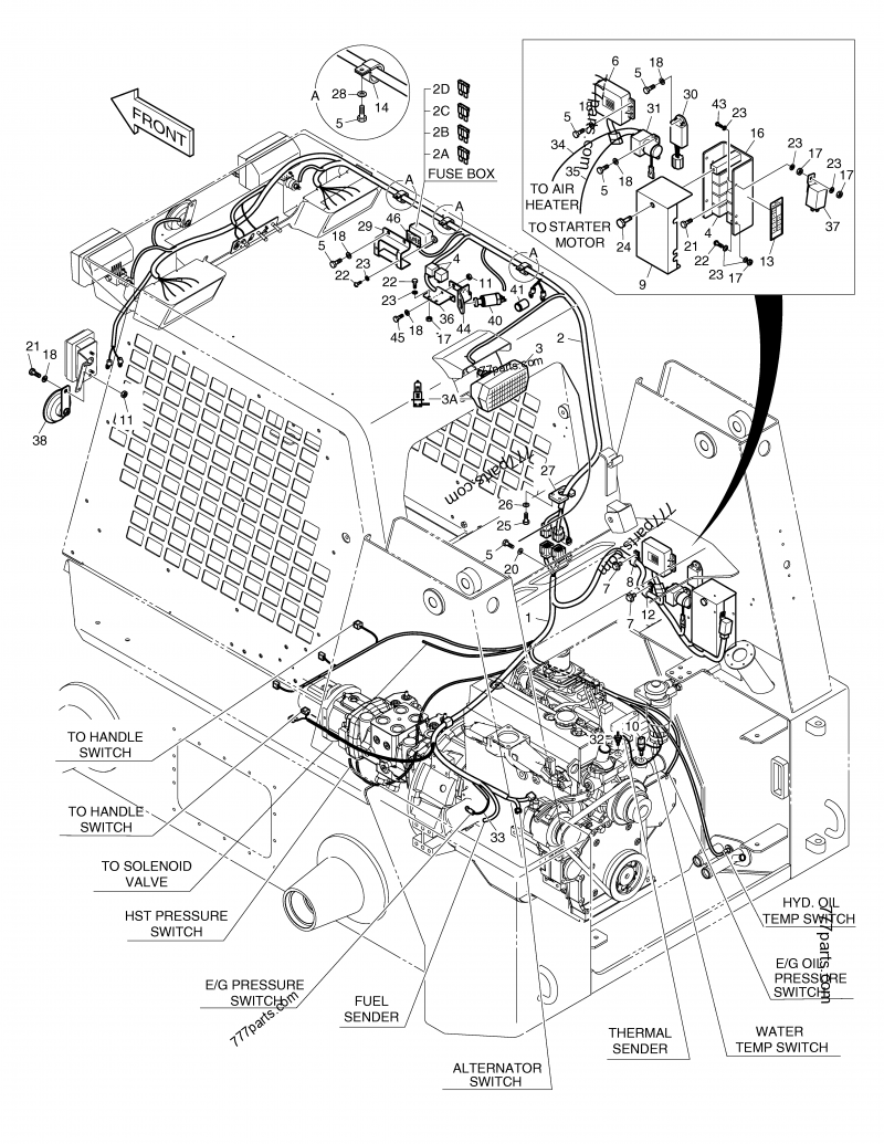S0508863 BOLT-M8x1.25 L20 - Doosan spare part | 777parts.com