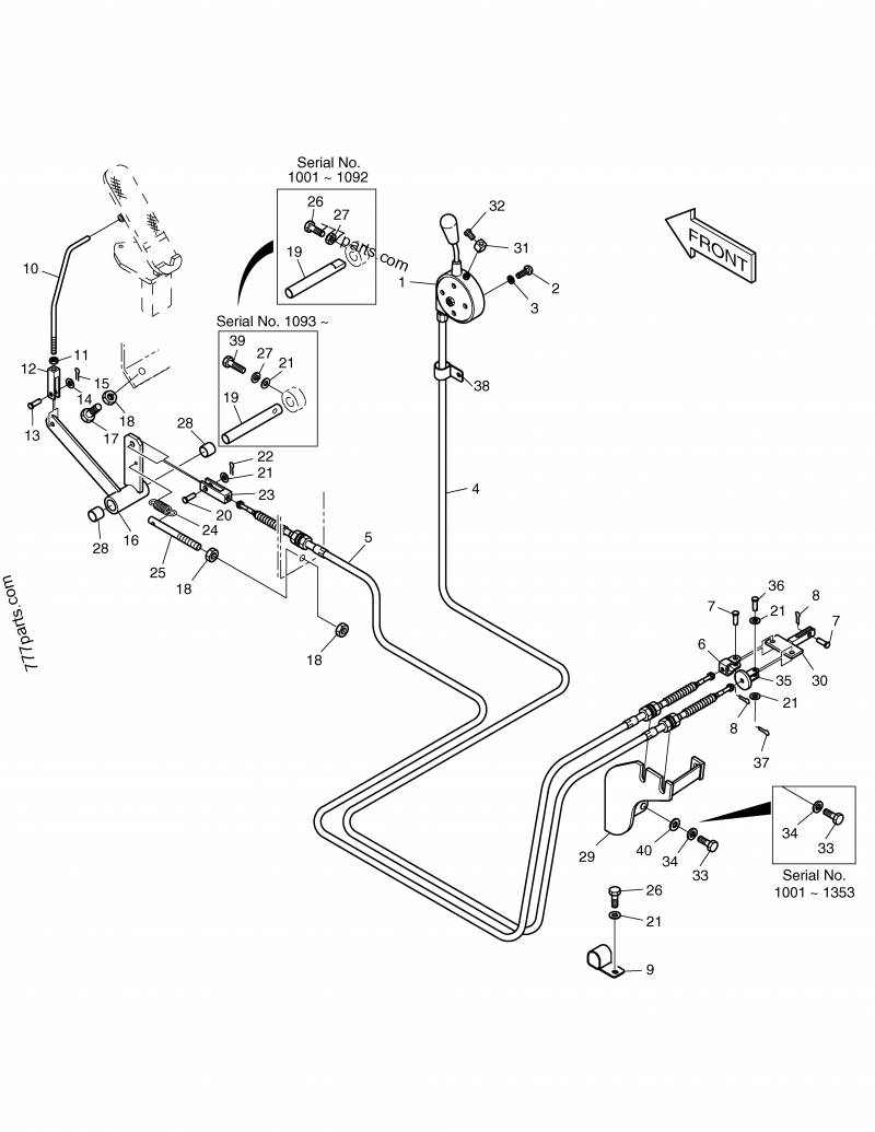 133-00033A LEVER - 13300033a - Doosan spare part | 777parts.com