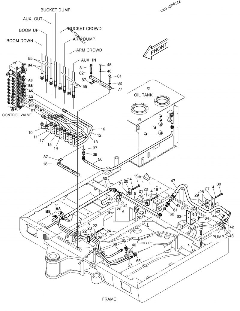 140-01262C PIPE, BUCKET CROWD - 14001262c - Doosan spare part ...