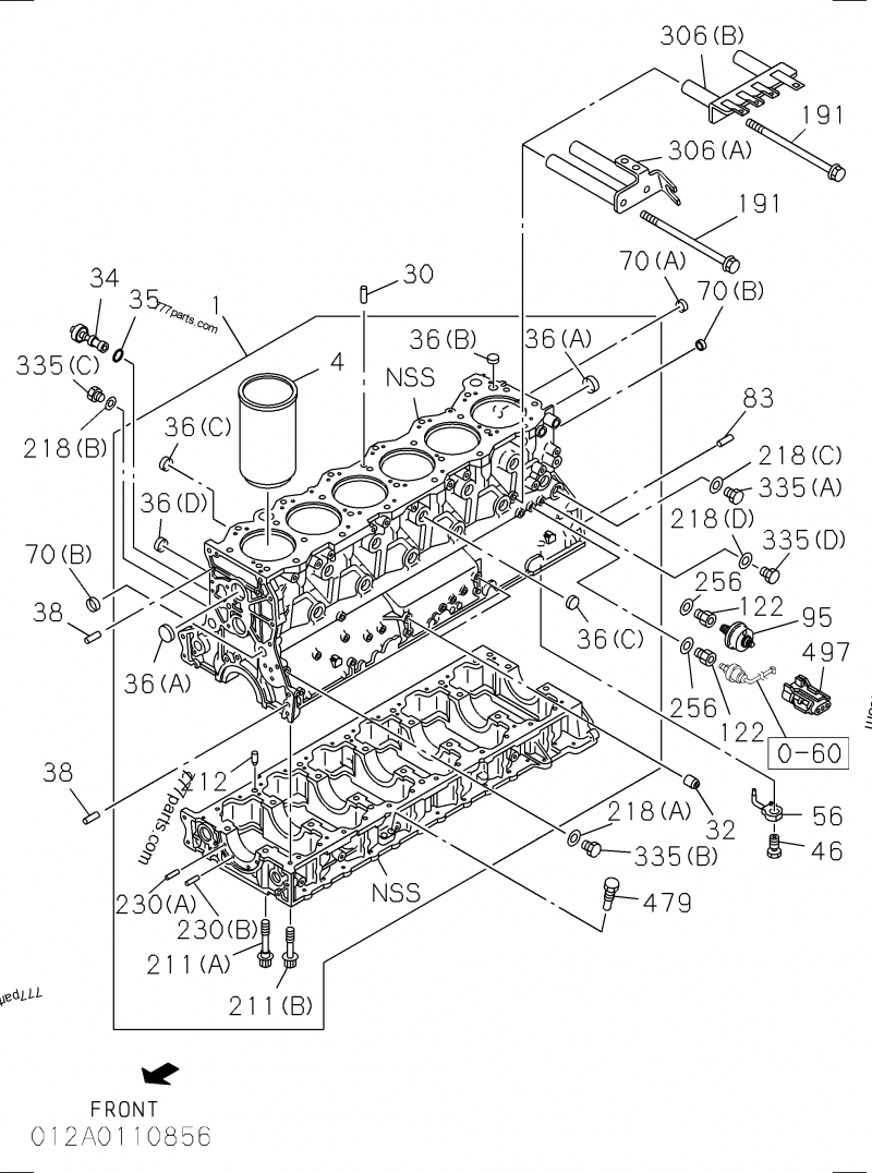 1233355320 BRACKET - Hitachi spare part | 777parts.com