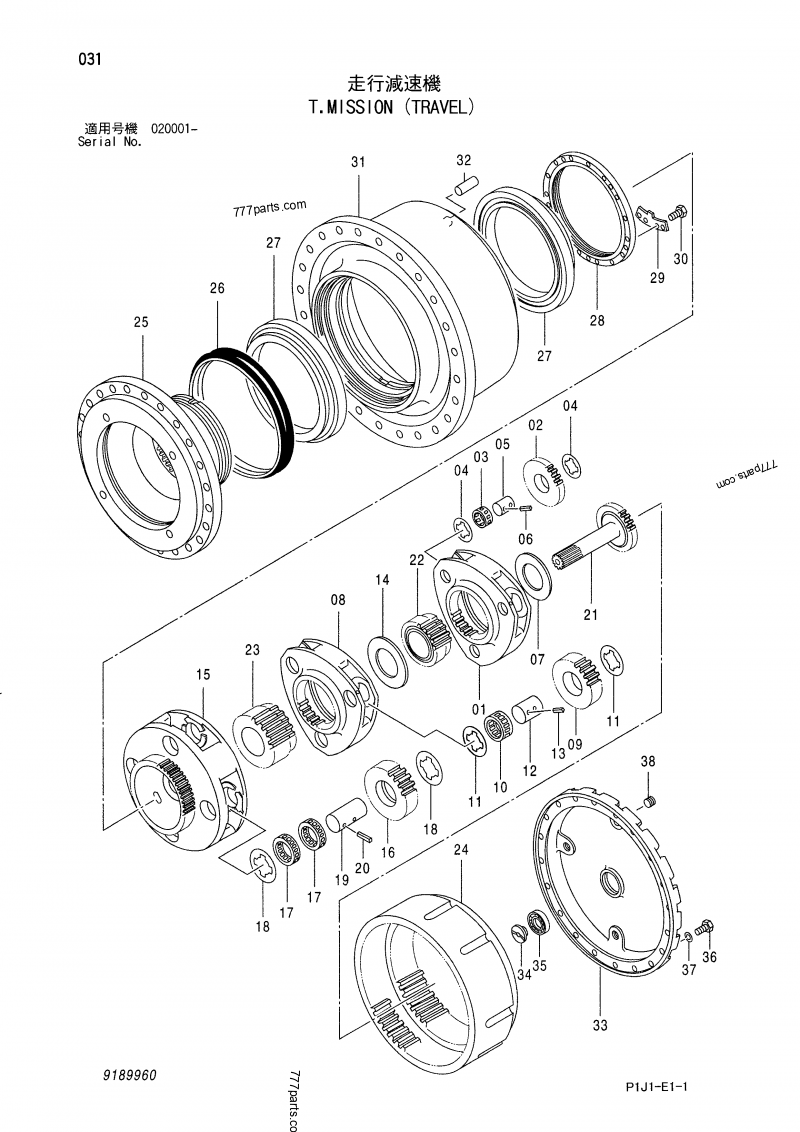 4476044 GEAR - Hitachi spare part | 777parts.com