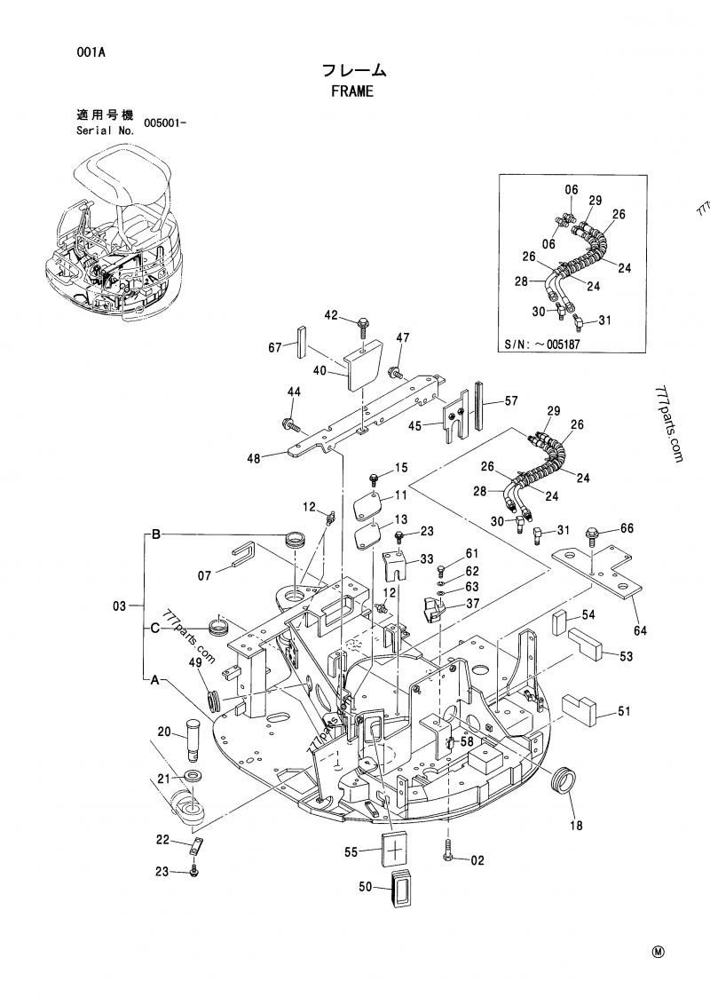 4603037 HOSE - Hitachi spare part | 777parts.com
