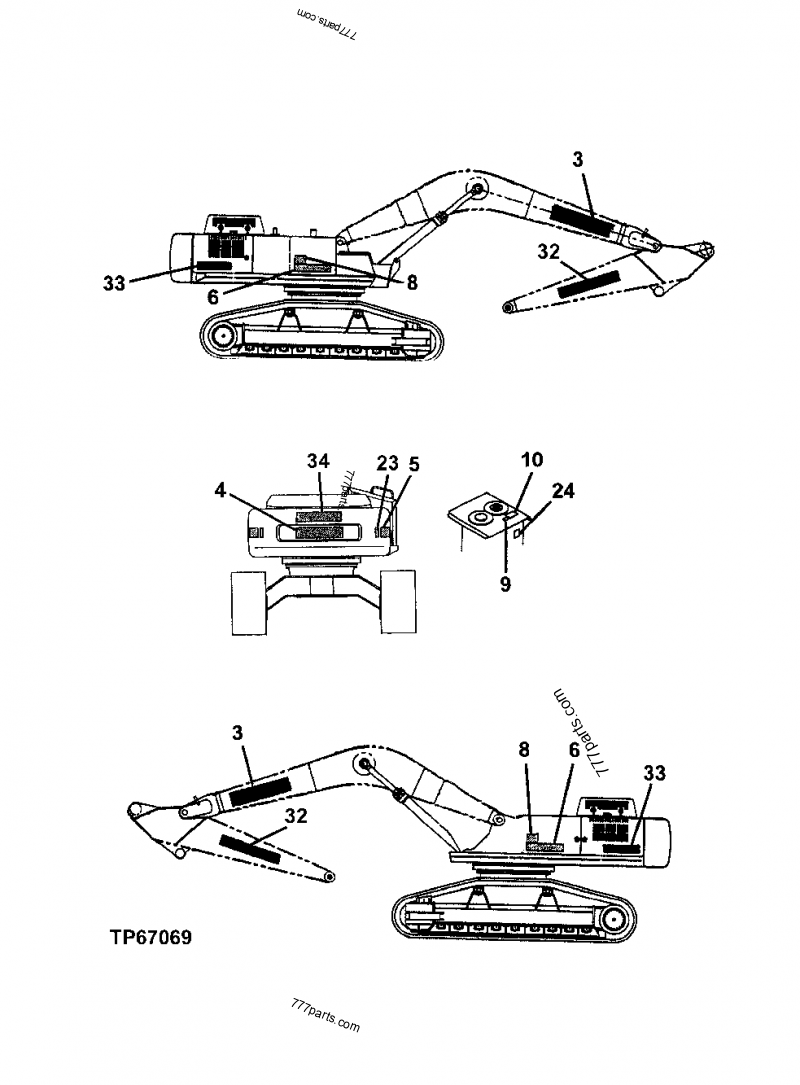 P63448 LABEL - Hitachi spare part | 777parts.com