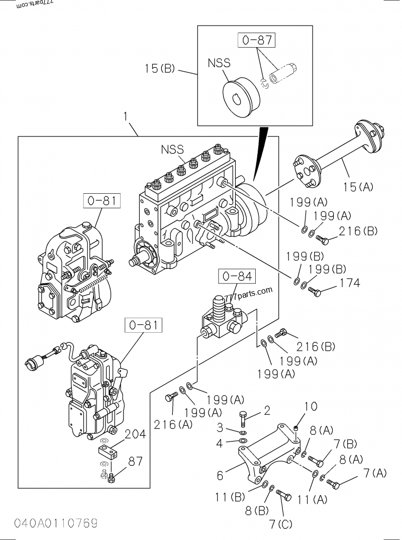 1097001100 CLIP - Hitachi spare part | 777parts.com