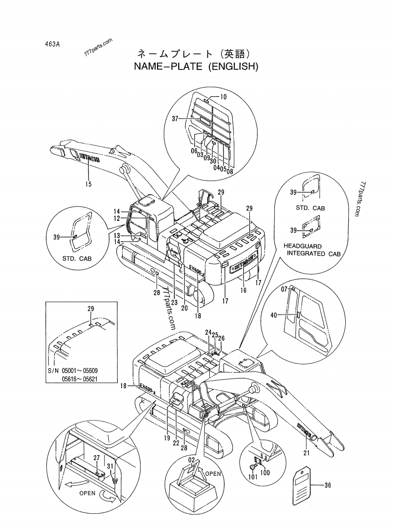 3071236 LABEL - Hitachi spare part | 777parts.com