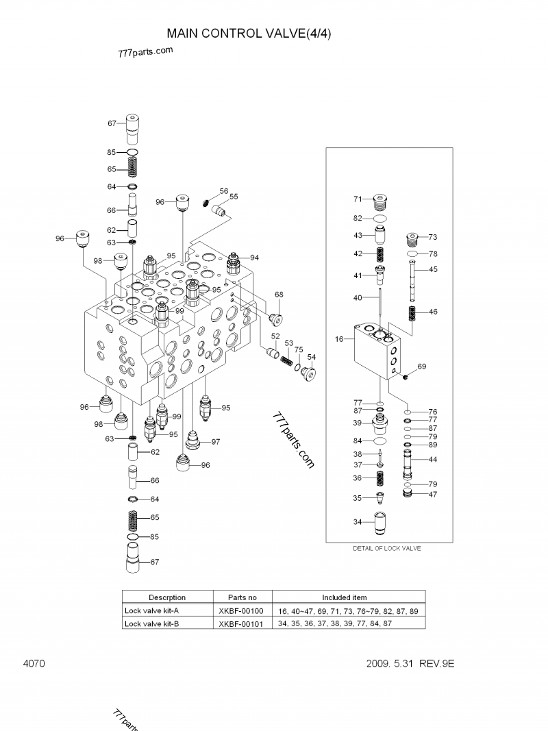 XKBF-00098 PLUG-RELIEF VALVE - xkbf00098 - Hyundai spare part ...