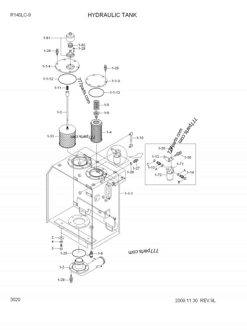 31N4-01460 ELEMENT-RETURN FILTER - 31n401460 - Hyundai spare part ...
