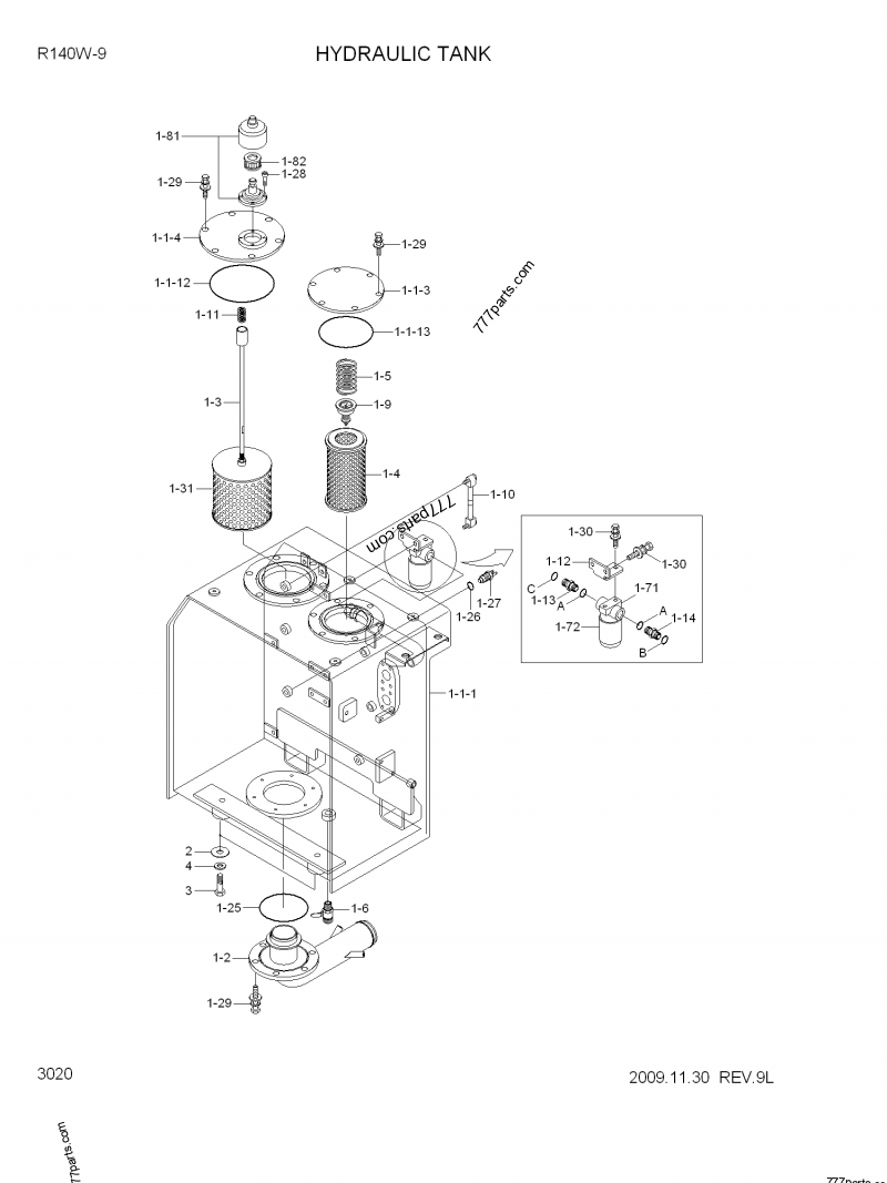 31N4-01460 ELEMENT-RETURN FILTER - 31n401460 - Hyundai spare part ...