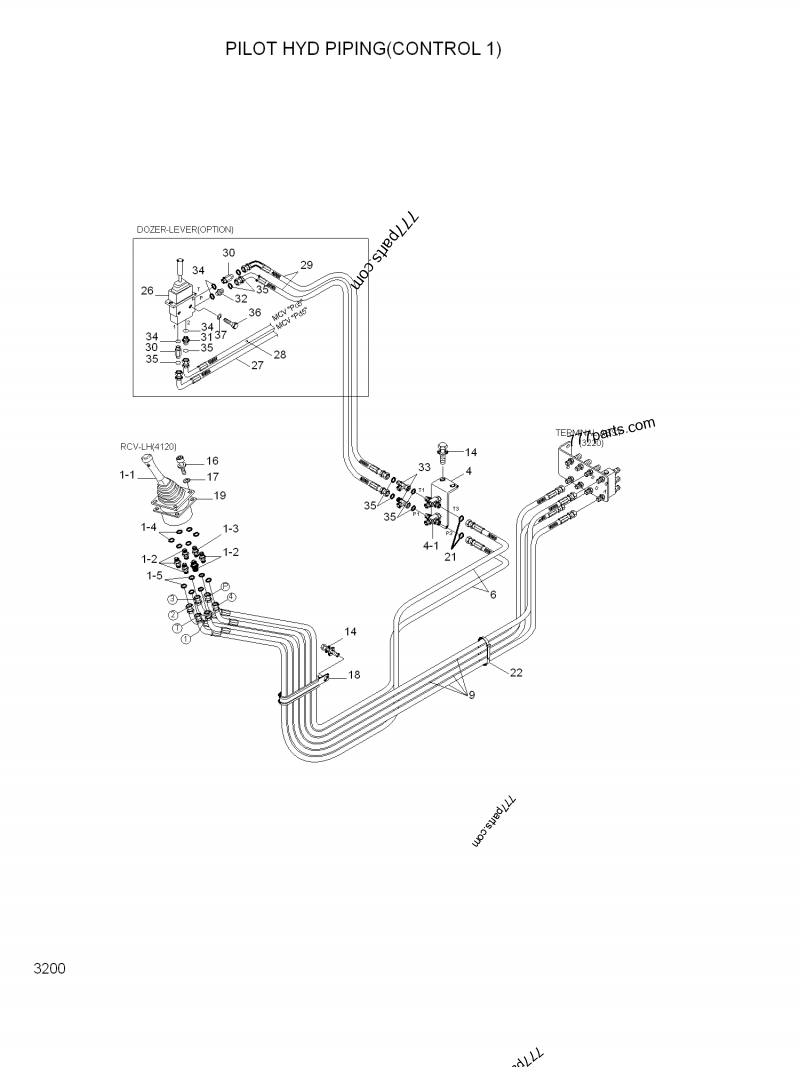 31N6-26200 RCV LEVER SUB ASSY-LH - 31n626200 - Hyundai spare part ...