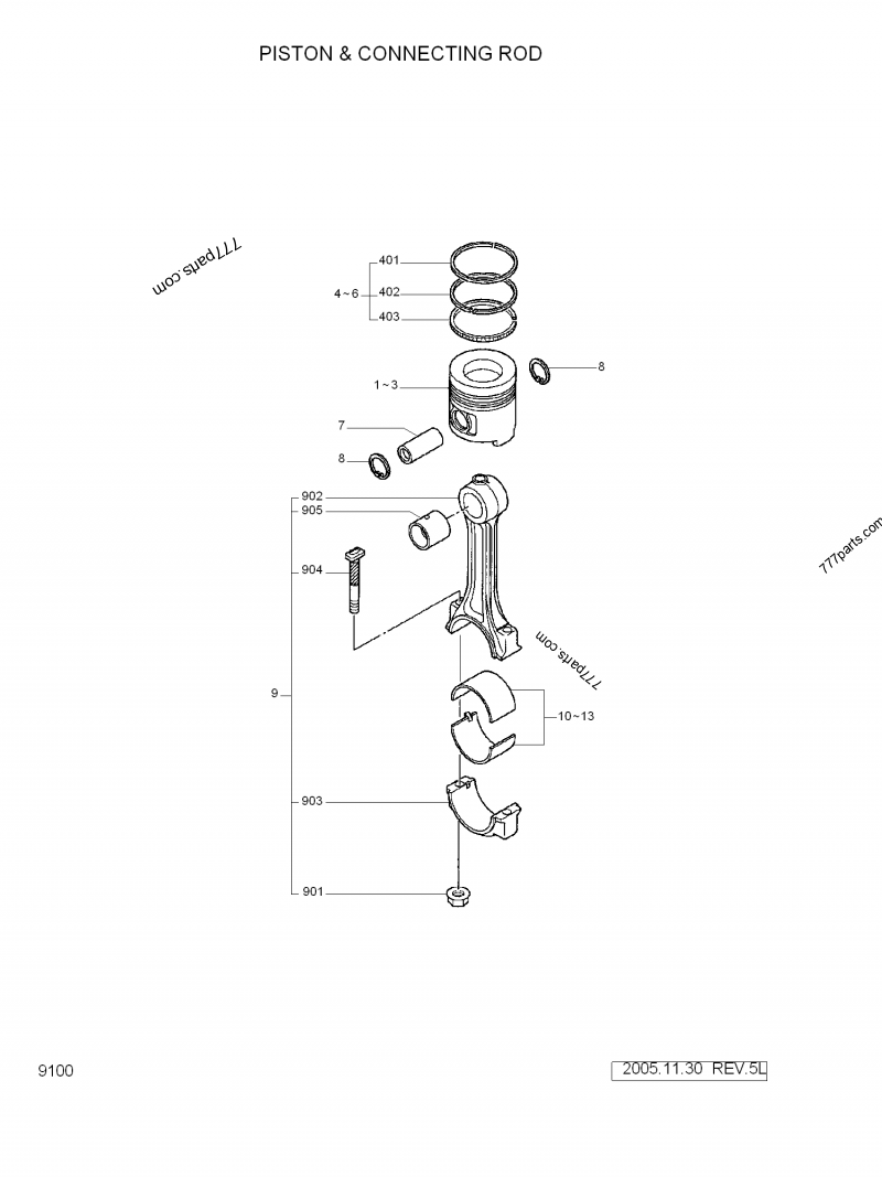 32A19-00501 BUSHING-CON ROD - 32a1900501 - Hyundai spare part ...