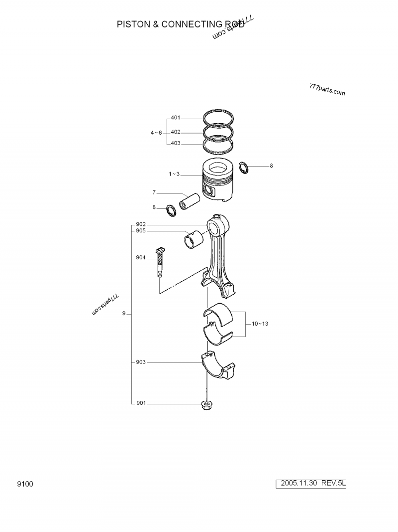 32A19-00501 BUSHING-CON ROD - 32a1900501 - Hyundai spare part ...