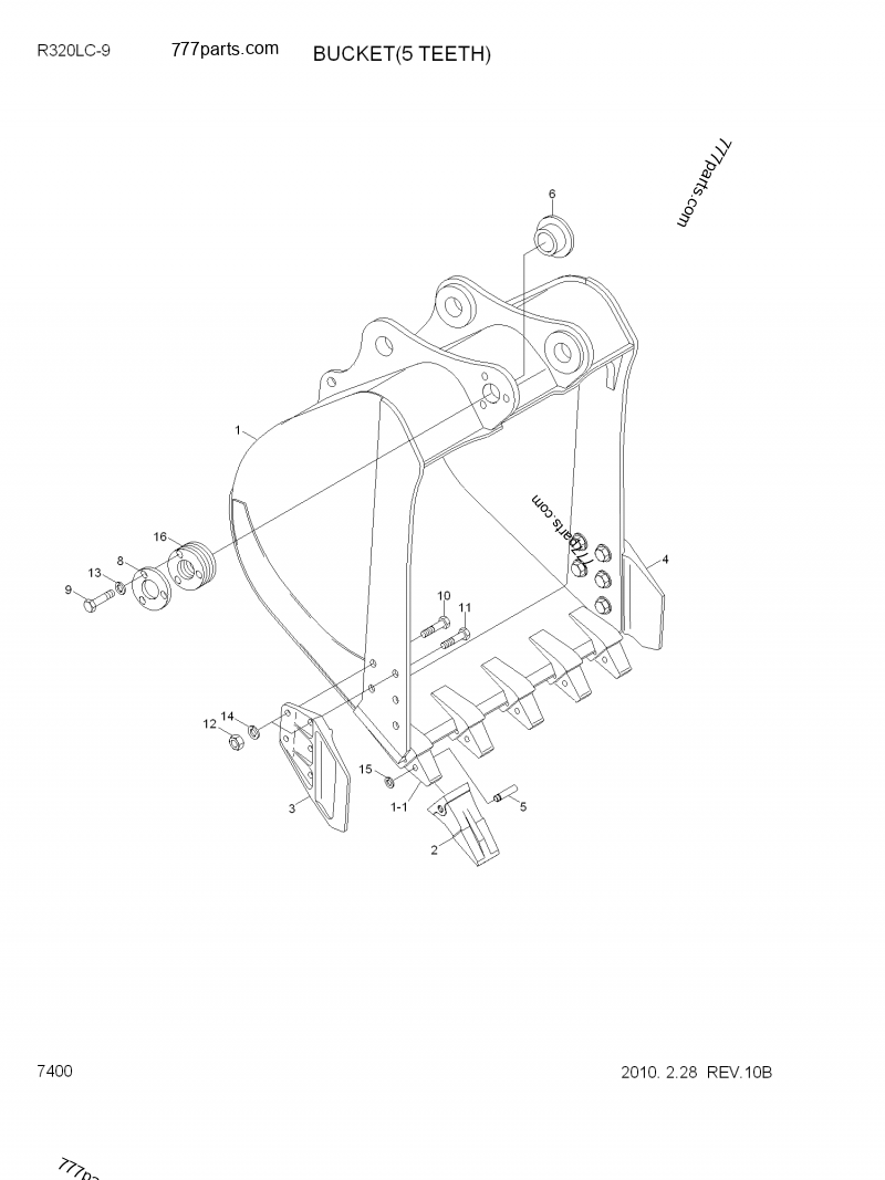 61Q9-31010 BUCKET WA - 61q931010 - Hyundai spare part | 777parts.com