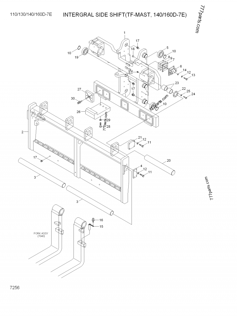 64FT-27020 HANGER BAR-FORK - 64ft27020 - Hyundai spare part | 777parts.com