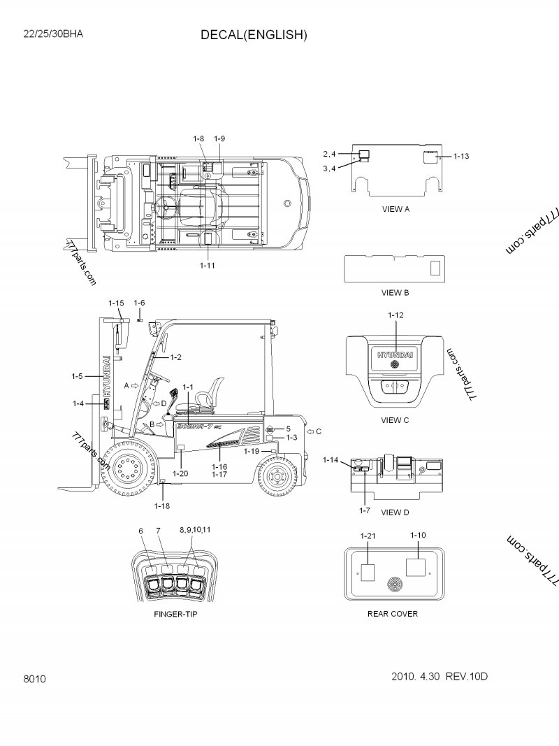 91FH-01541 DECAL-LOAD CHART - 91fh01541 - Hyundai spare part | 777parts.com