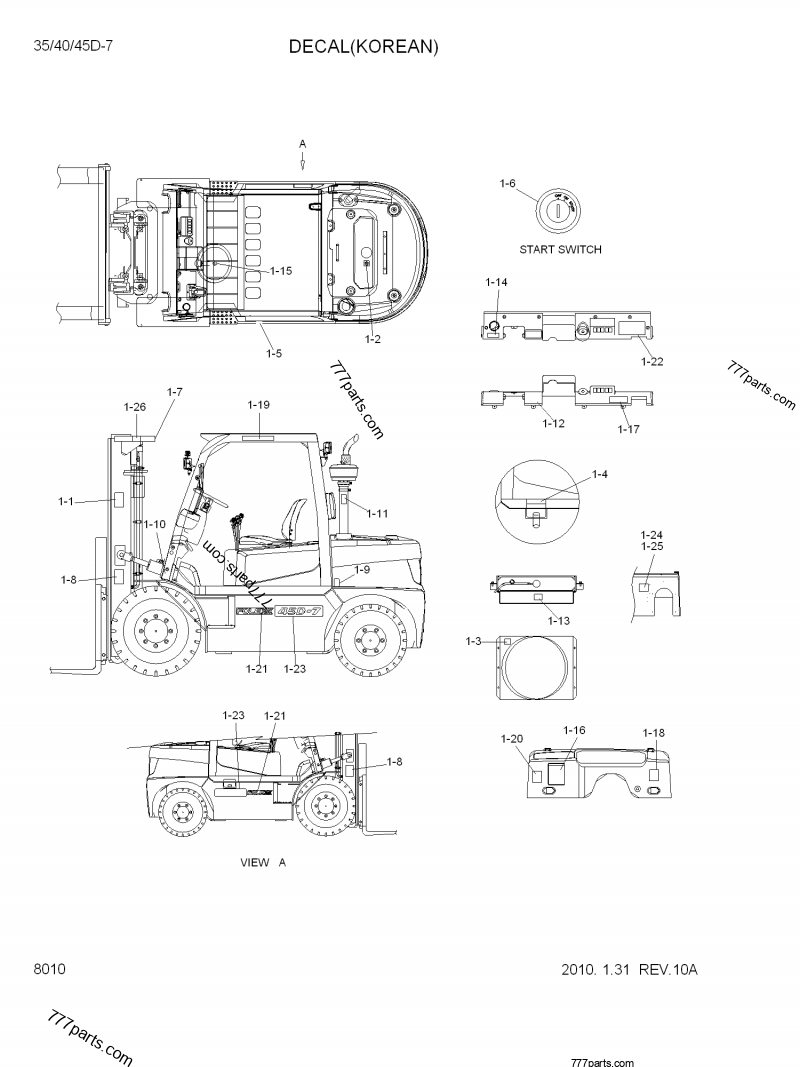 91FV-00370 DECAL-LOAD CHART - 91fv00370 - Hyundai spare part | 777parts.com
