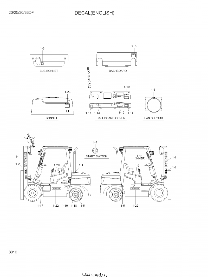 92HA-05250 DECAL-LOAD CHART - 92ha05250 - Hyundai spare part | 777parts.com