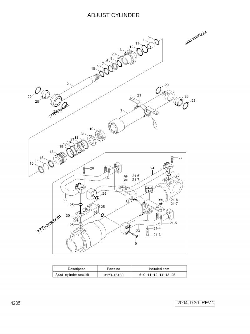 S732-100040 BUSHING-DD2 - s732100040 - Hyundai spare part | 777parts.com