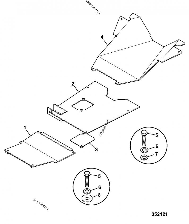 335/01050 Plate, belly guard, middle - 33501050 - JCB spare part ...