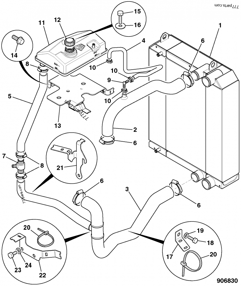 335/12763 Bracket, header tank mounting - 33512763 - JCB spare part ...