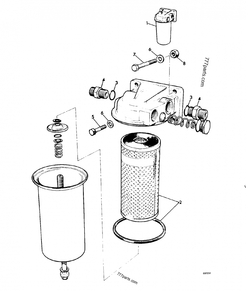 1533614 Filter, assembly - JCB spare part | 777parts.com