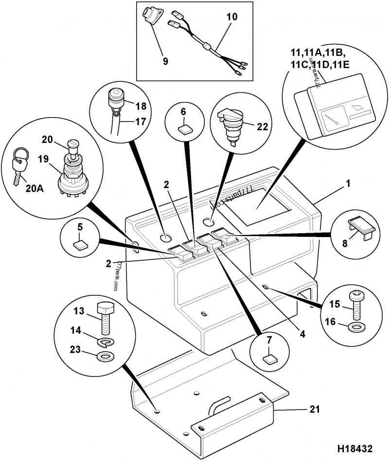 718/45800 Harness, buzzer/diode - 71845800 - JCB spare part | 777parts.com