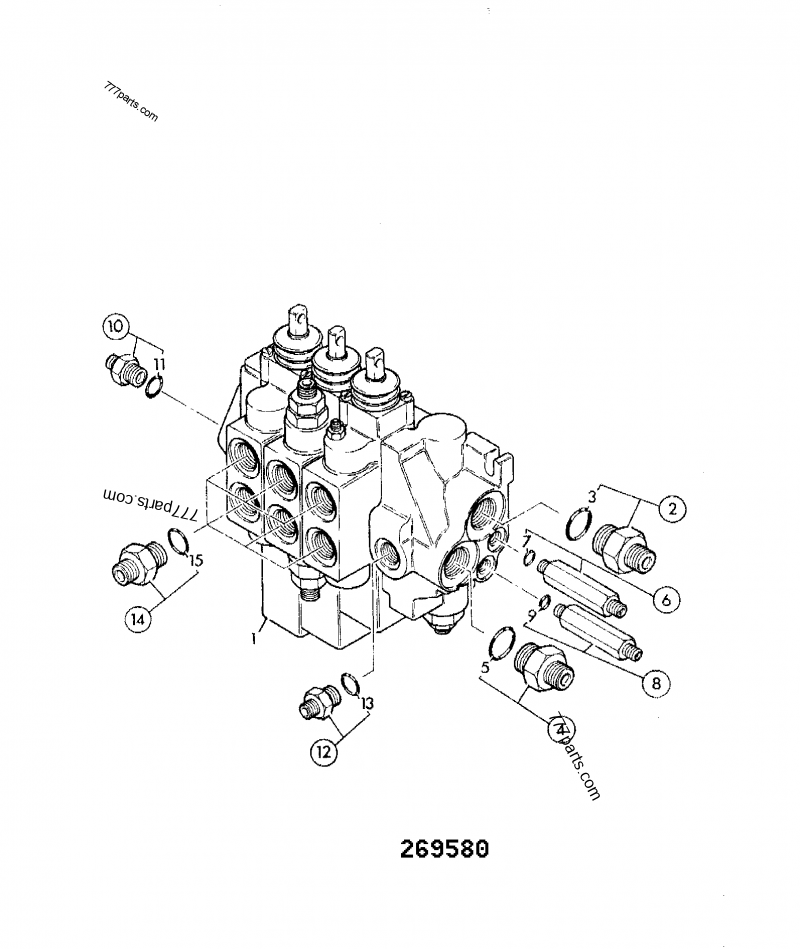 25/221188 Valve, 3 spool loader, V.Flow pump - 25221188 - JCB spare ...